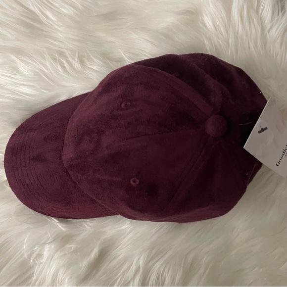 Goodfellow & Co | Accessories | Nwt Faux Suede Maroon Baseball Hat With ...